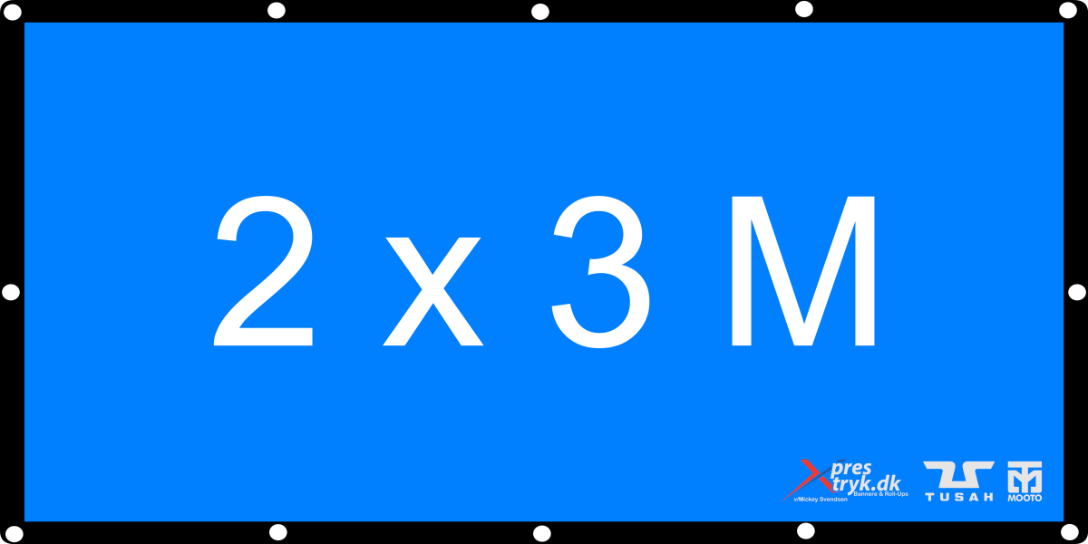 2 x 3 Meter - Bannere (Til indenfor) - Taekwondoudstyr.dk